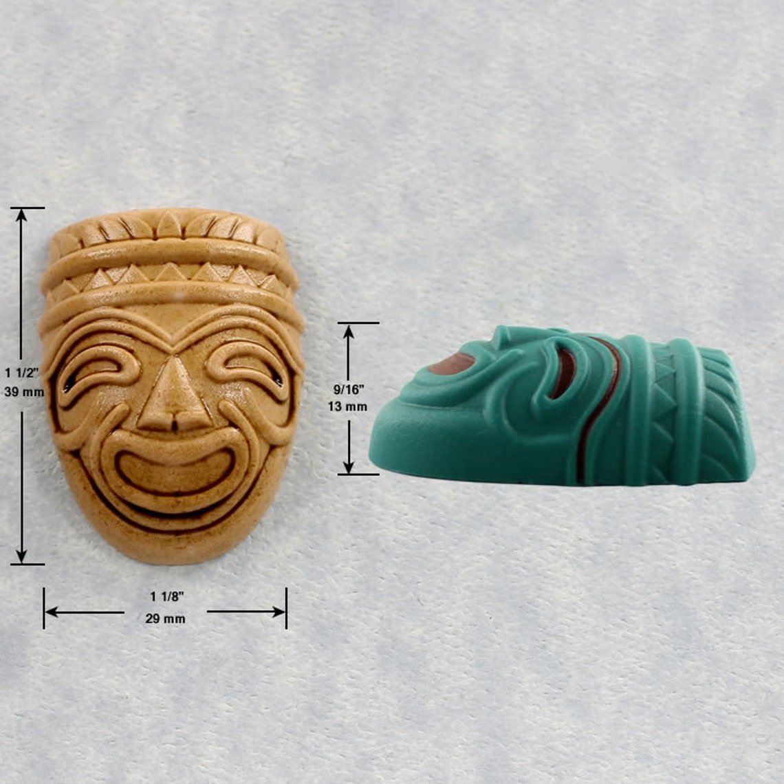Tiki Mask Mold Mould Silicone Resin Mold Polymer Clay Fondant Chocolate ...