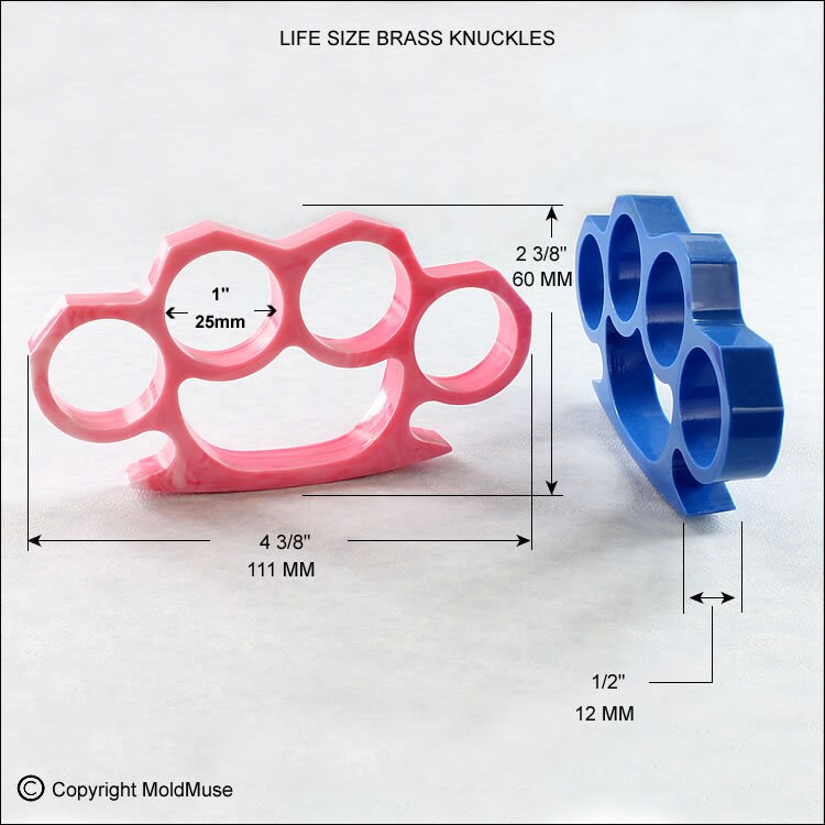 Brass Knuckles Mold Large Full Size Flexible Silicone Mould Etsy