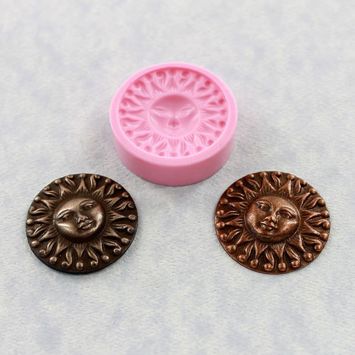 Sun Face Mold Mould Silicone Mold Resin Polymer Clay Wax - Etsy