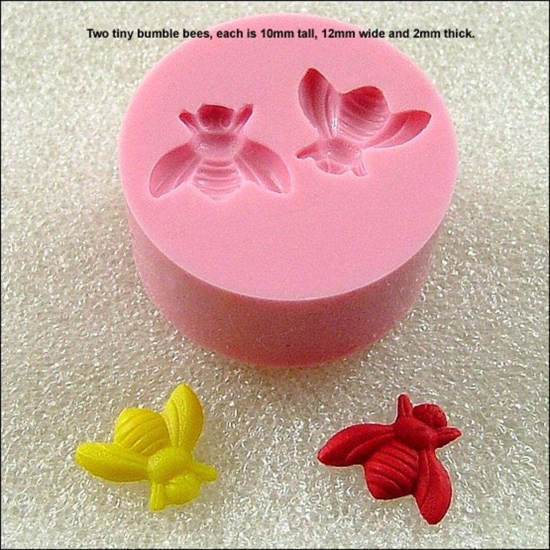 Tiny Bees Flexible Mini Mold/mould 10mm Fondant, Polymer Clay, Sculpey ...