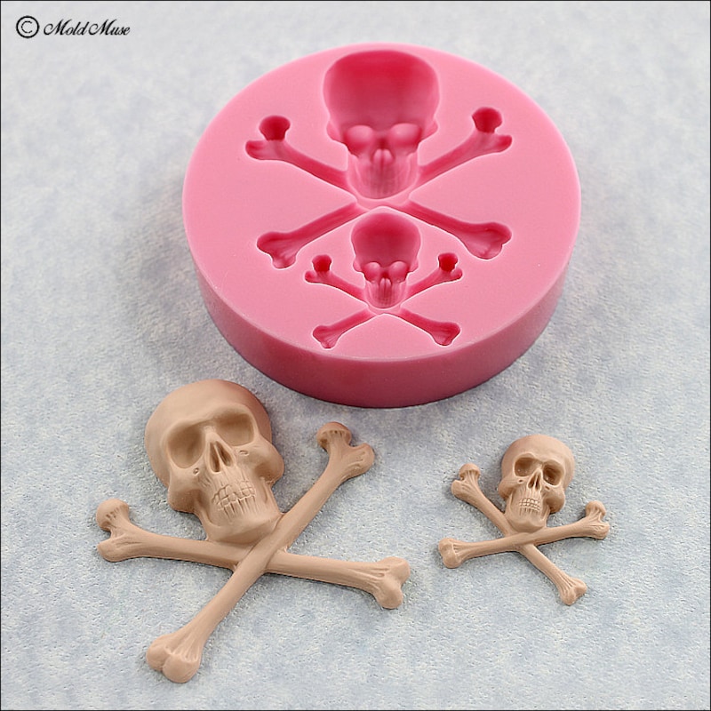 Skull Cross Bones Mold - Etsy