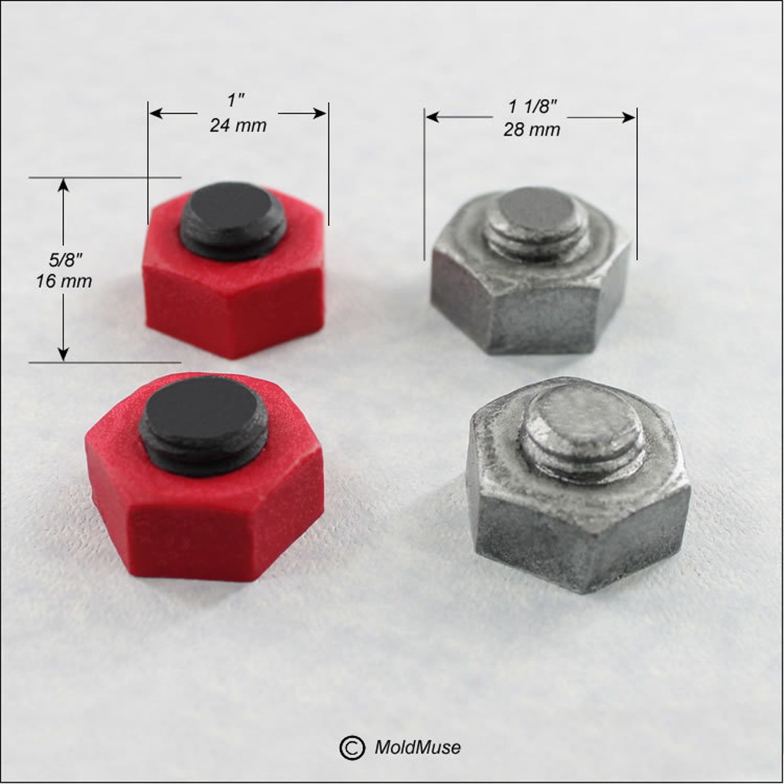 Nut Bolt Mold Steampunk Industrial Silicone Mold Fondant Resin | Etsy