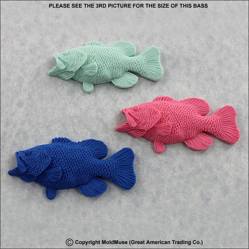 Fish Silicone Mold Fresh Water Bass Mould Resin Polymer Clay - Etsy