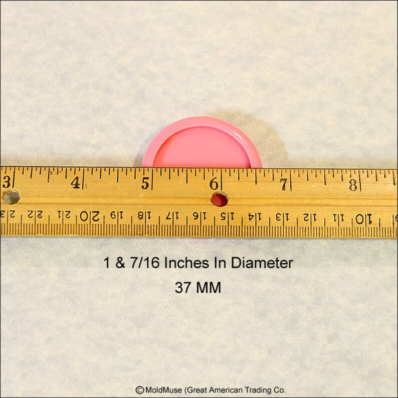 Circle Disk 1 & 7/16 Inches Diameter Flexible Silicone Mold Mould ...