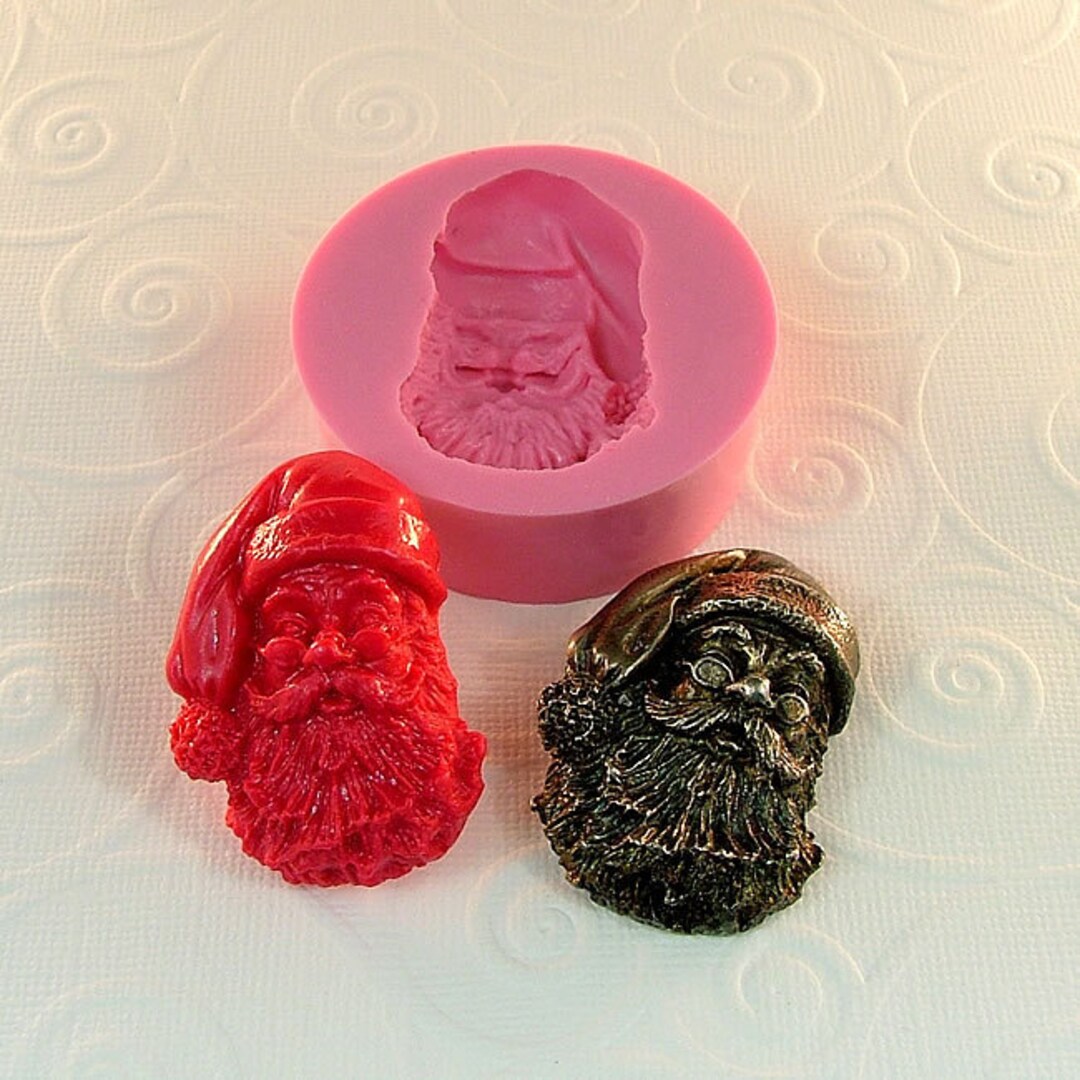 SANTA Mold Flexible Silicone Mould Resin Polymer Clay Utee PMC Soap ...