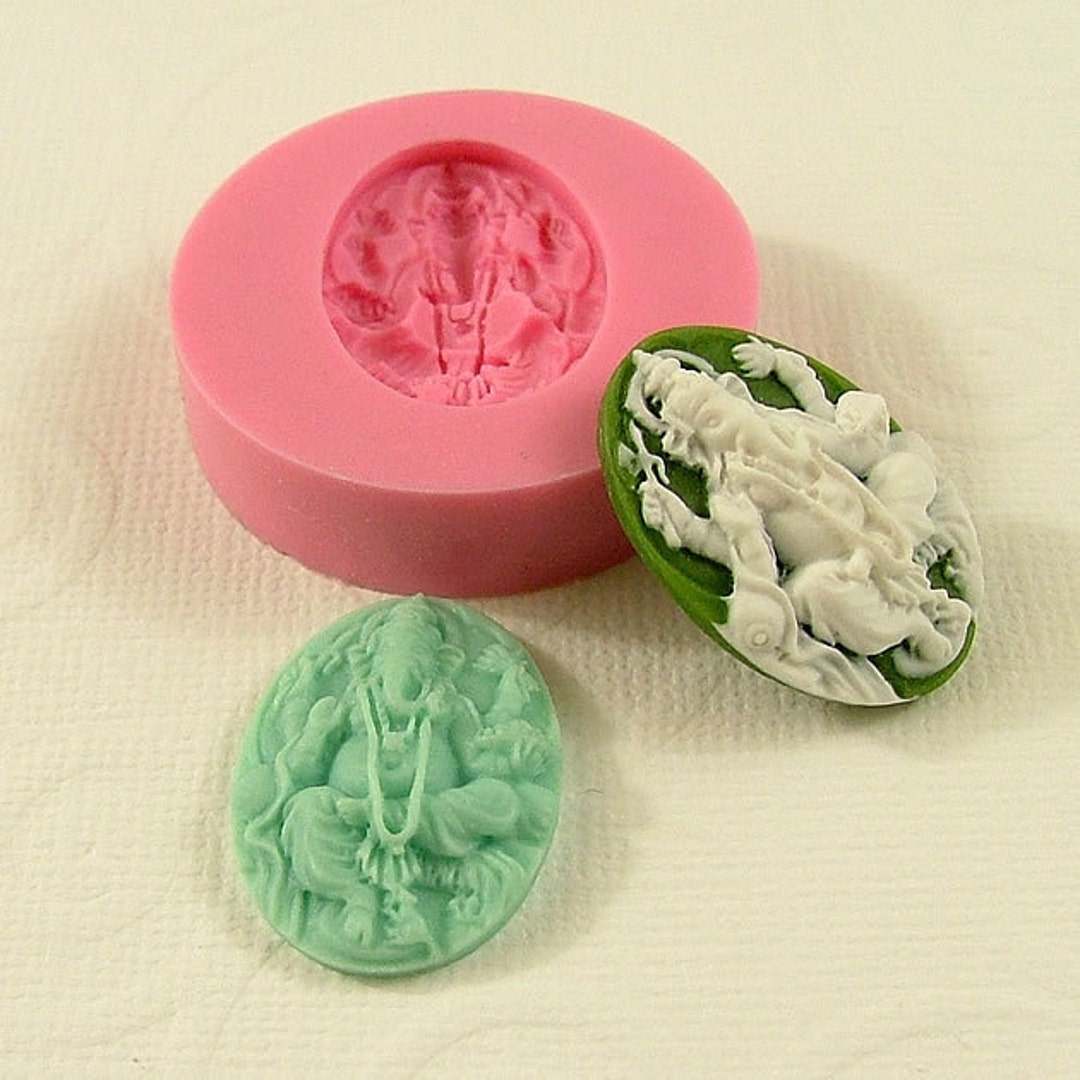 Hindu God Cameo Flexible Silicone Mold/mould (25mm) for Crafts, Jewelry ...