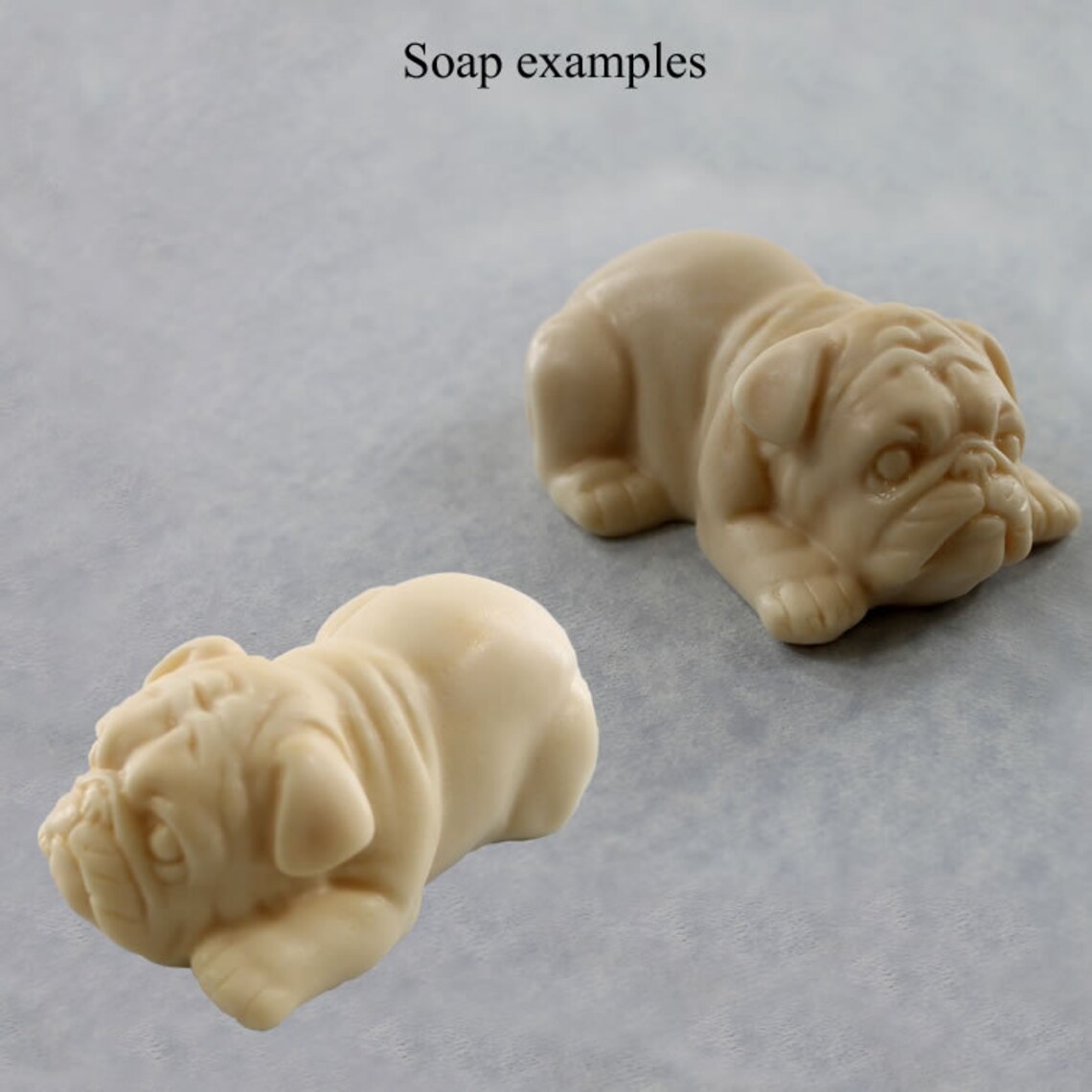 Bulldog Soap Mold Silicone Mould Full Size Soap Candy Chocolate (502 ...