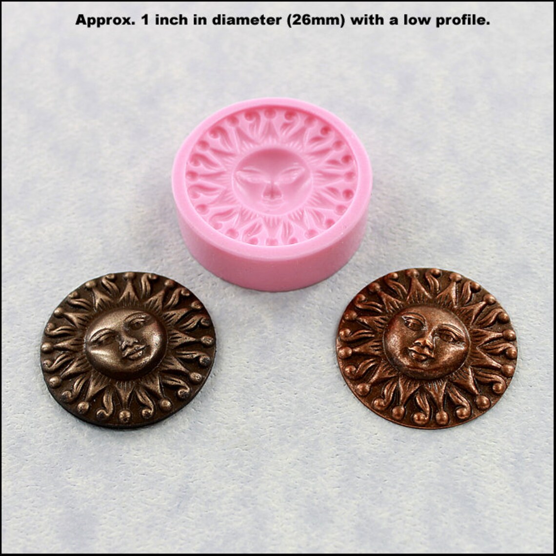 Sun Face Mold Mould Silicone Mold Resin Polymer Clay Wax - Etsy