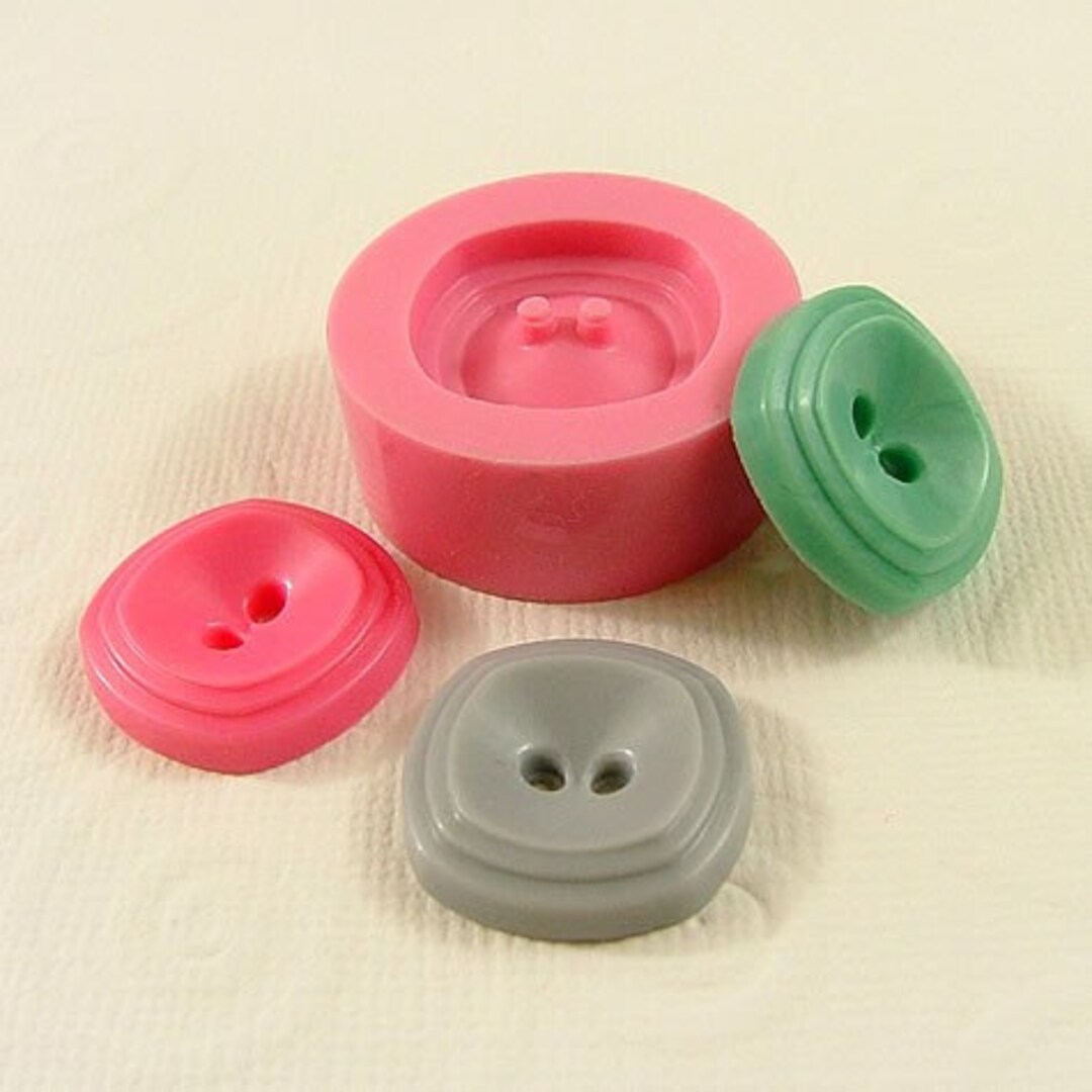 Vintage Square Deco Button Flexible Silicone Mold/mould (20mm) for ...