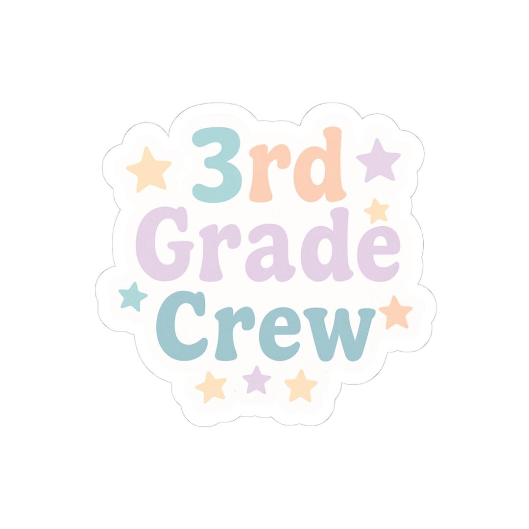 Cute 3rd Grade Crew Stickers, Perfect for Teachers, School Supplies ...