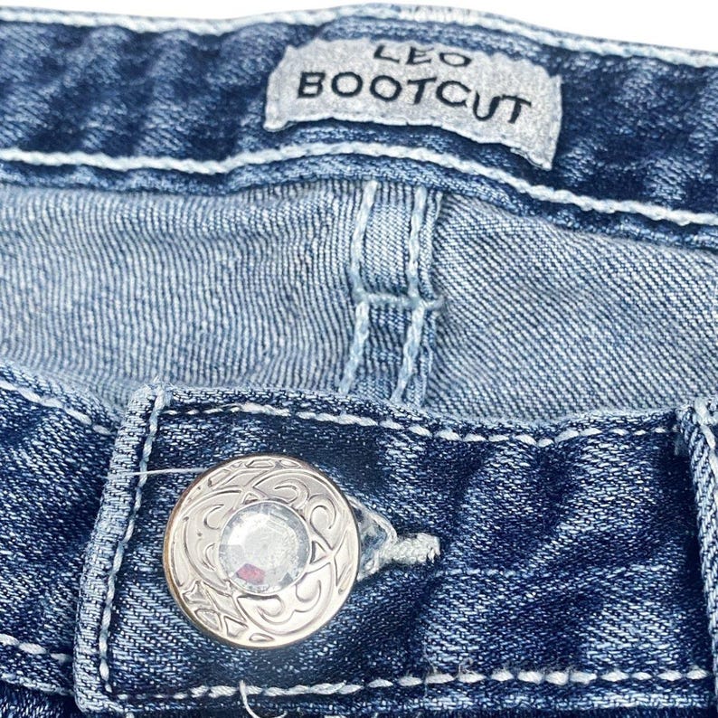 Y2K 2000s Daytrip Bling Mcbling Low Rise Bootcut Jeans Sz S - Etsy
