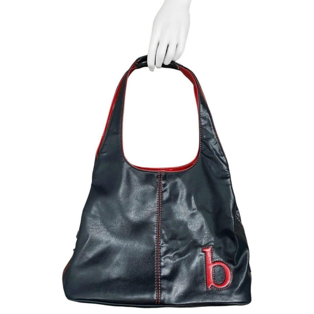 90s 00s Vintage Grunge Goth Black Monogram B Bag - Etsy