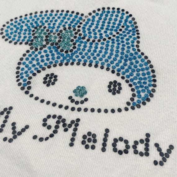 Y2K 2007 Vintage Sanrio My Melody Bling Baby Tee Sz S - Gem