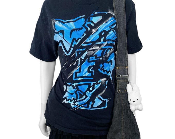 00s 2010s Scene Emo Fox Racing Tshirt Sz L - Etsy