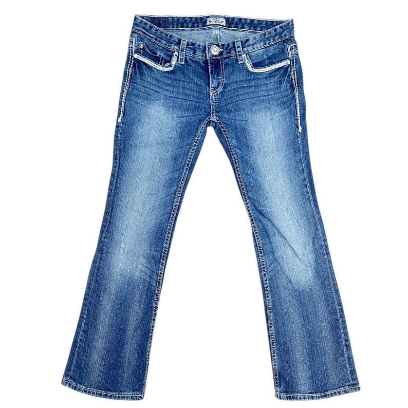 Y2K 2000s Daytrip Bling Mcbling Low Rise Bootcut Jeans Sz S - Etsy