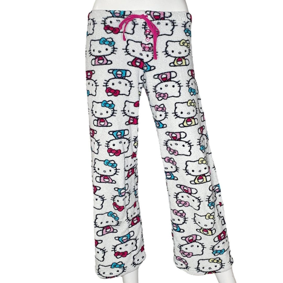 Y2K Scene Emo Grunge Sanrio Hello Kitty Pj Pants Sz XS/S - Etsy