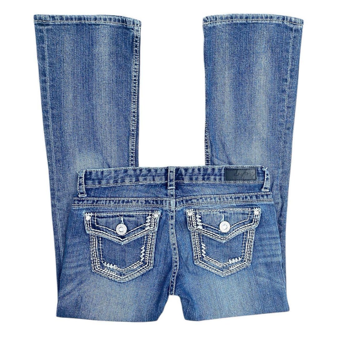 Y2K 2000s Daytrip Bling Mcbling Low Rise Bootcut Jeans Sz S - Etsy