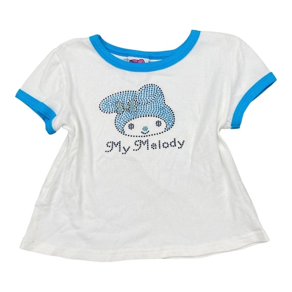 Y2K 2007 Vintage Sanrio My Melody Bling Baby Tee Sz S - Gem