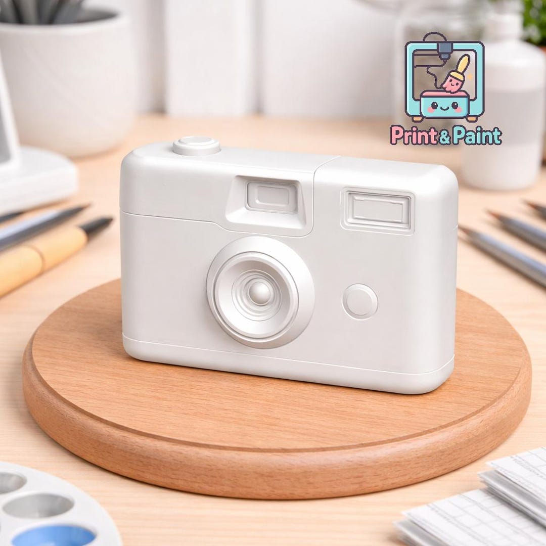 Model #3: Retro Camera 3D Printable Model, 3mf Digital Download, Paint ...