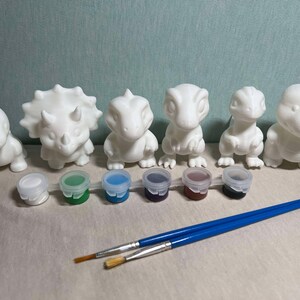 DIY Dinosaur Paint Kit 3D Printed Dino Art Set, Kids Painting Activity ...
