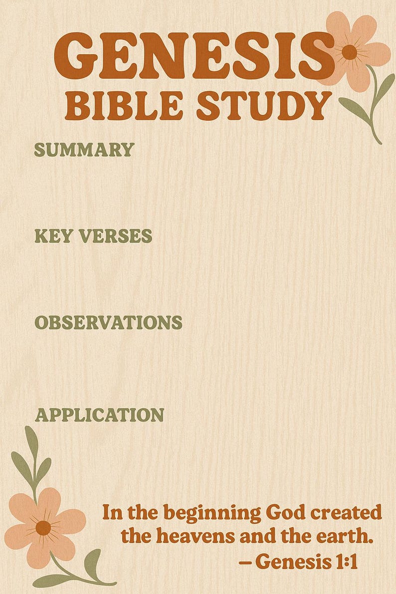 Genesis Reading Plan - Etsy