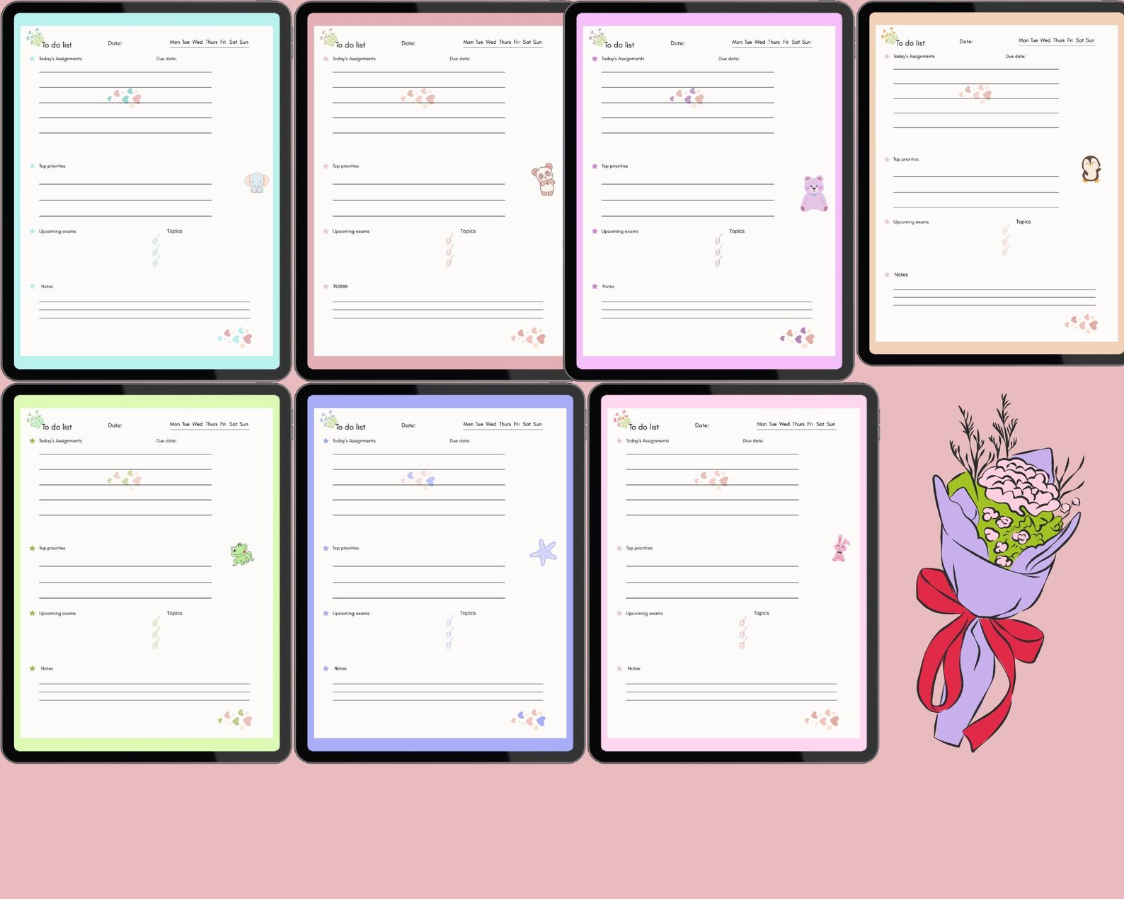 Digital/printable to Do List | Student Daily Planner | Canva Editable ...