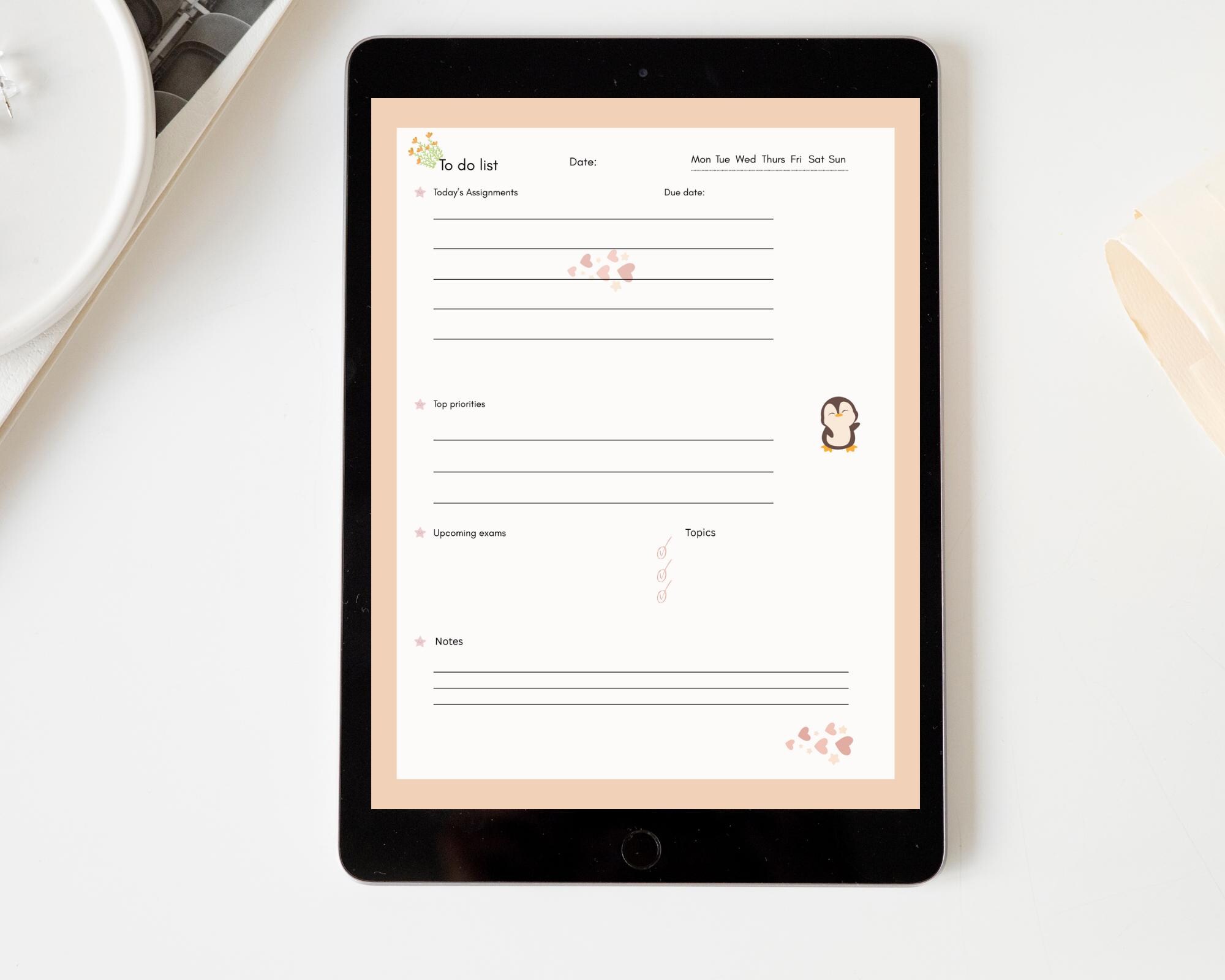 Digital/printable to Do List | Student Daily Planner | Canva Editable ...