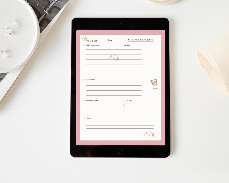 Digital/printable to Do List | Student Daily Planner | Canva Editable ...