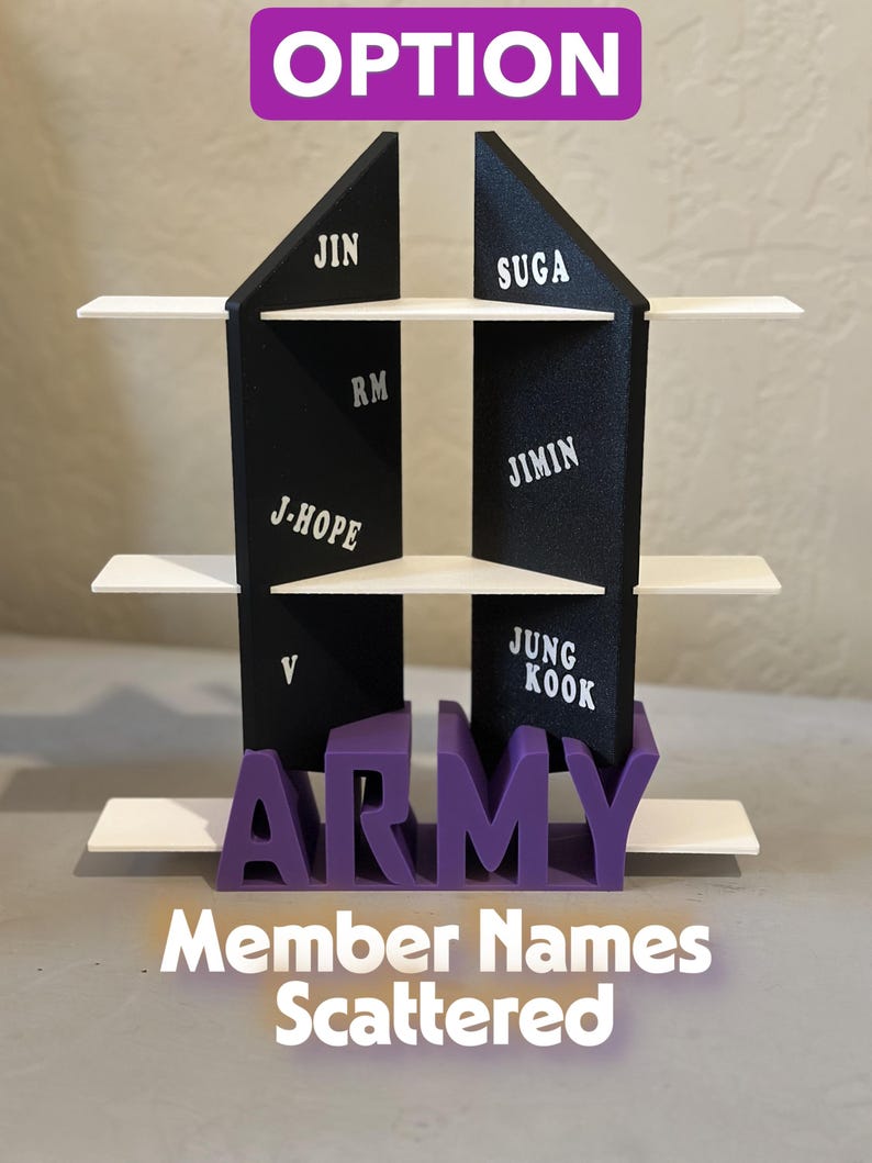 ARMY Tinytan Display Stand – 3D Printed Shelf for Mcdonald’s Figures - Etsy