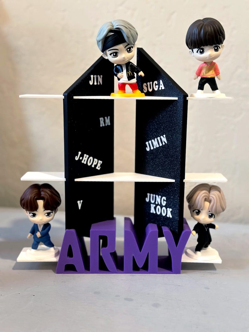 ARMY Tinytan Display Stand – 3D Printed Shelf for Mcdonald’s Figures - Etsy