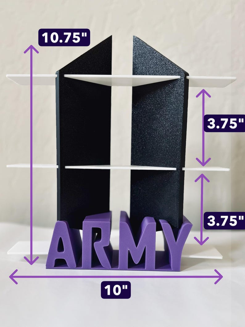 ARMY Tinytan Display Stand – 3D Printed Shelf for Mcdonald’s Figures - Etsy