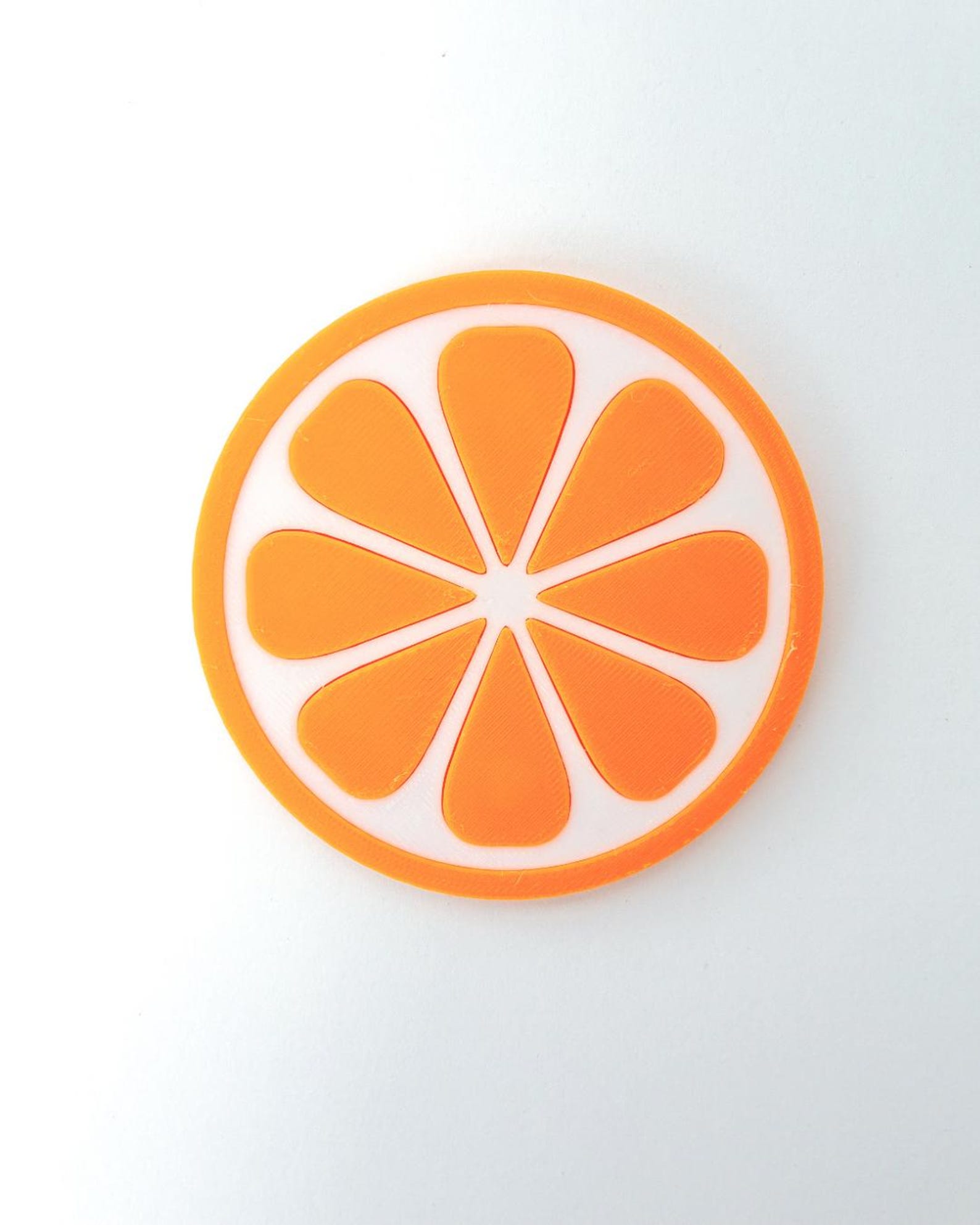 3D Printed Orange Slice Coasters: Citrus Drink Coaster With Rubber Pads ...