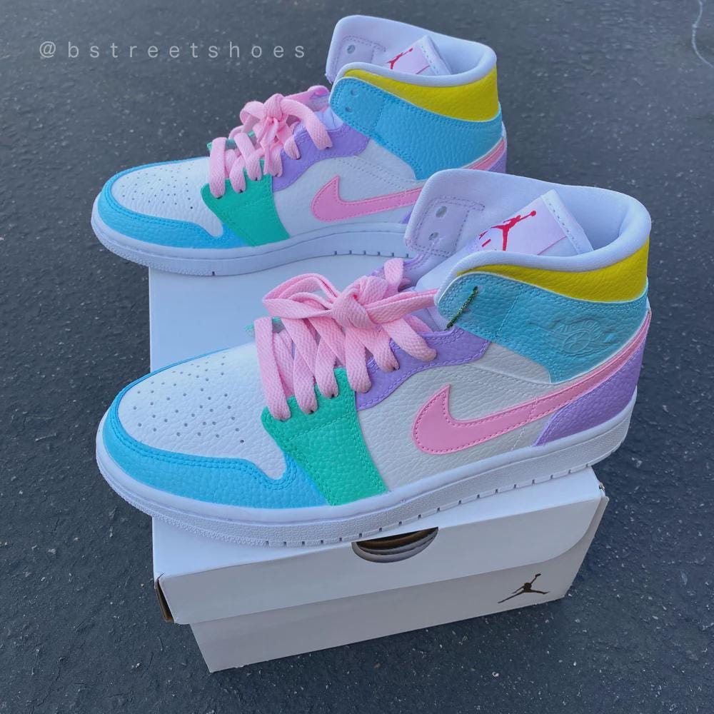 Pastel Custom Jordan 1's - Hand Painted - Etsy