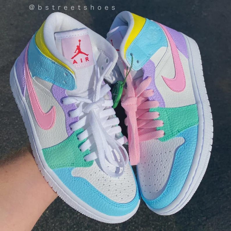 Pastel Custom Jordan 1's - Hand Painted - Etsy