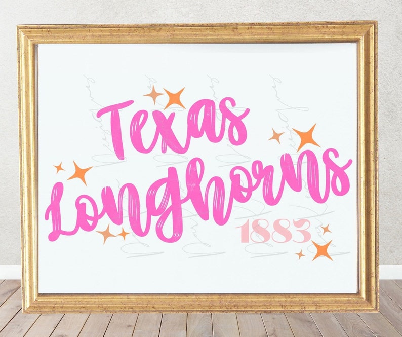 Longhorn Pride (digital Download), Longhorn, Texas Art, University of ...