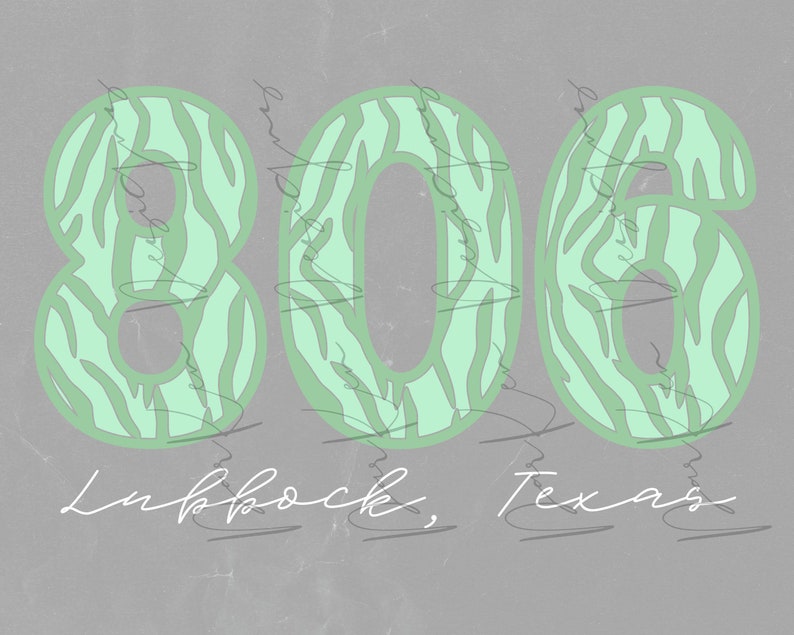 806 Area Code digital Download Lubbock Area Code Texas - Etsy