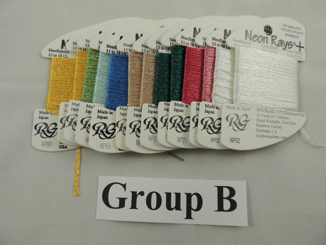 Large Lot of Rainbow Gallery Neon Rays Plus Sparkling Needlepoint ...