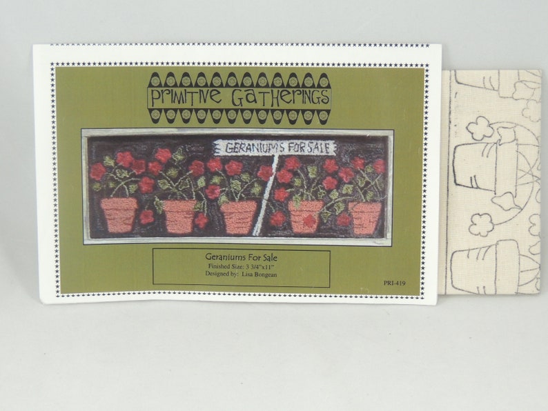 Geraniums for Sale Punch Needle Pattern by Primitive Gatherings - Etsy