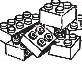 Blocks SVG, Toy Bricks DXF, Kids Blocks PNG, Brick Cut File, Clipart ...