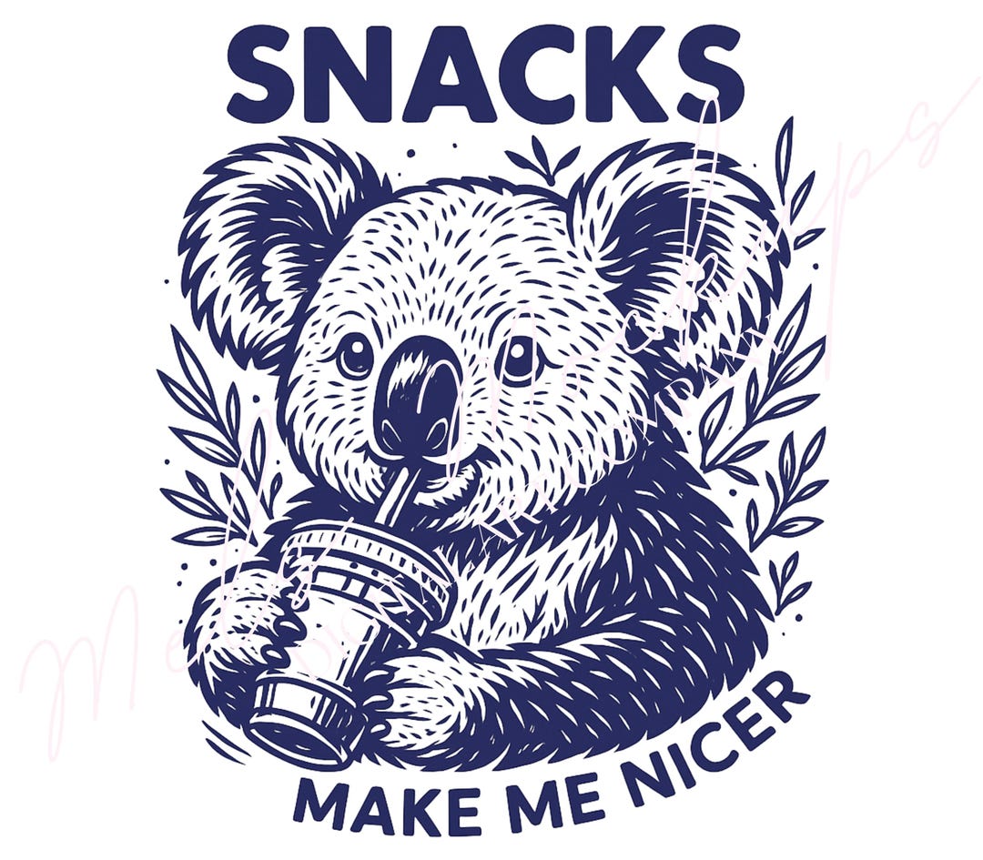 Funny Koala Snacks PNG | Sarcastic Animal Clipart (digital Download) - Etsy