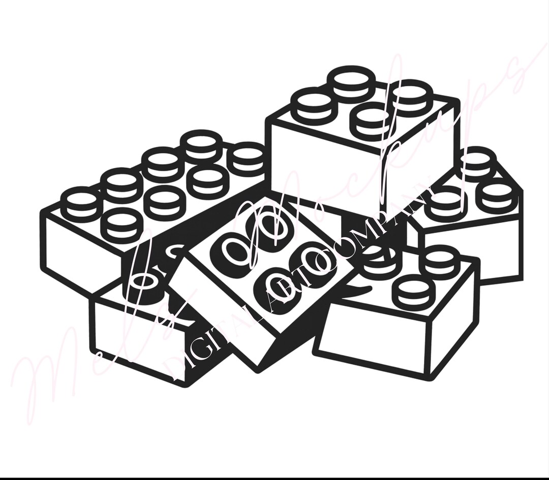 Blocks Svg, Toy Bricks Dxf, Kids Blocks Png, Brick Cut File, Digital ...