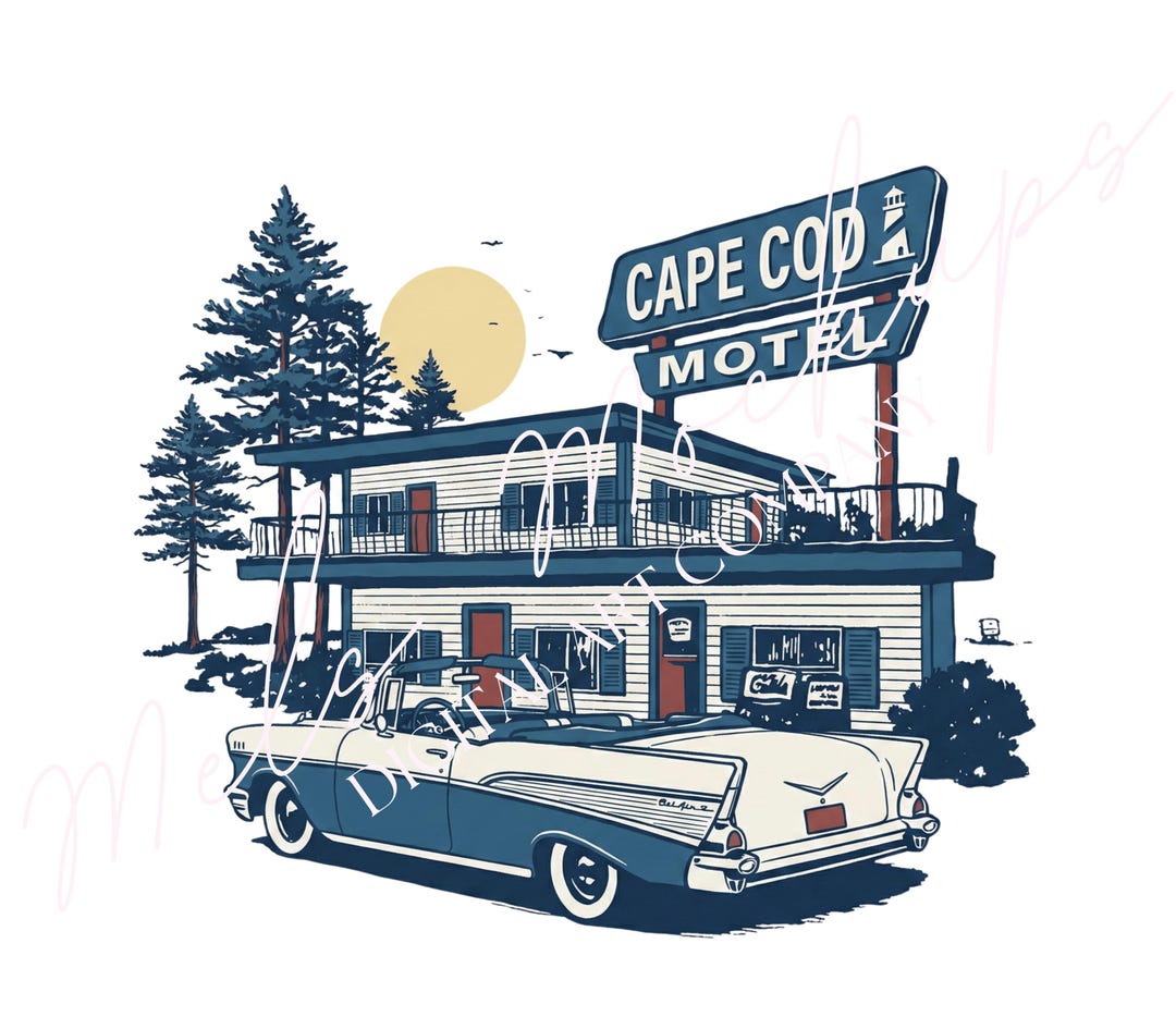 Cape Cod Motel Escape PNG Vintage Distressed Retro Design Cape Cod ...