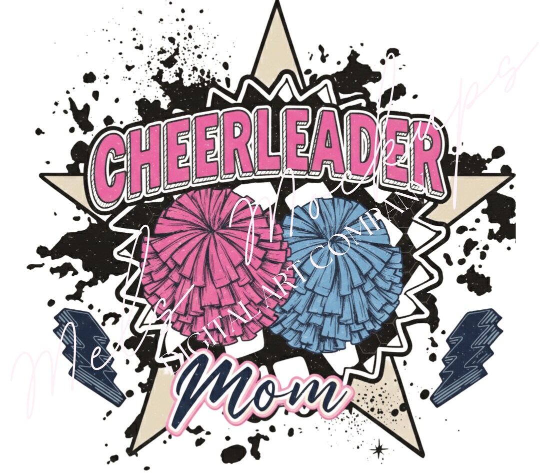 Cheer Mom Flashy and Bold Cheer Lover PNG - Etsy