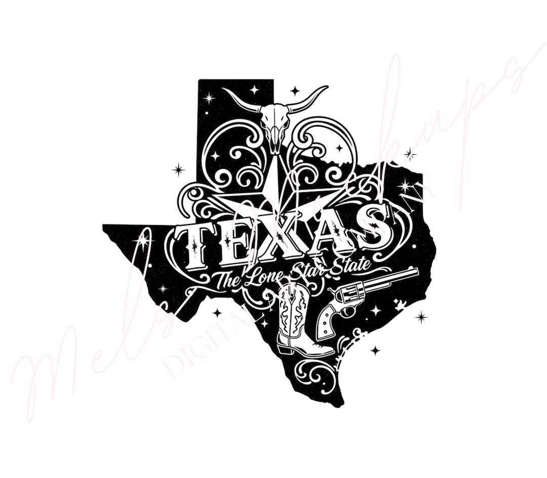Hand Drawn Texas SVG | Lone Star State Outline (digital File) - Etsy
