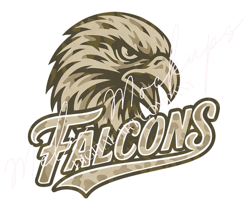 Falcons Camo Football Mascot PNG | School Spirit (digital Download) - Etsy