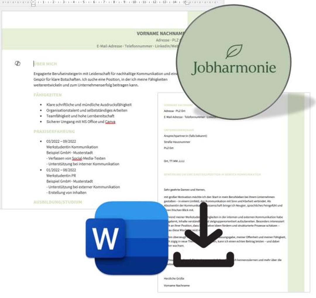 Resume Template, Simple Template, CV, Word, Application Download ...