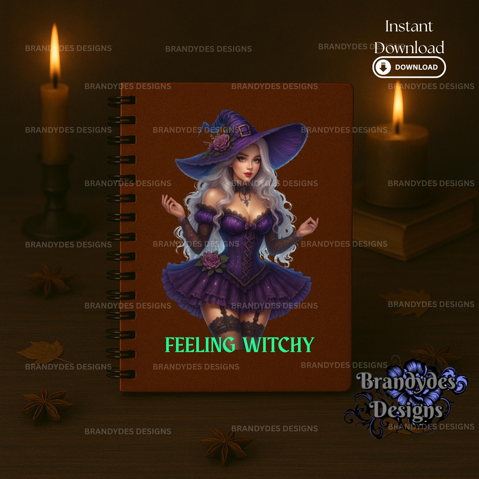 Feeling Witchy PNG: Halloween, Witch, Spooky Season, Purple, Black ...