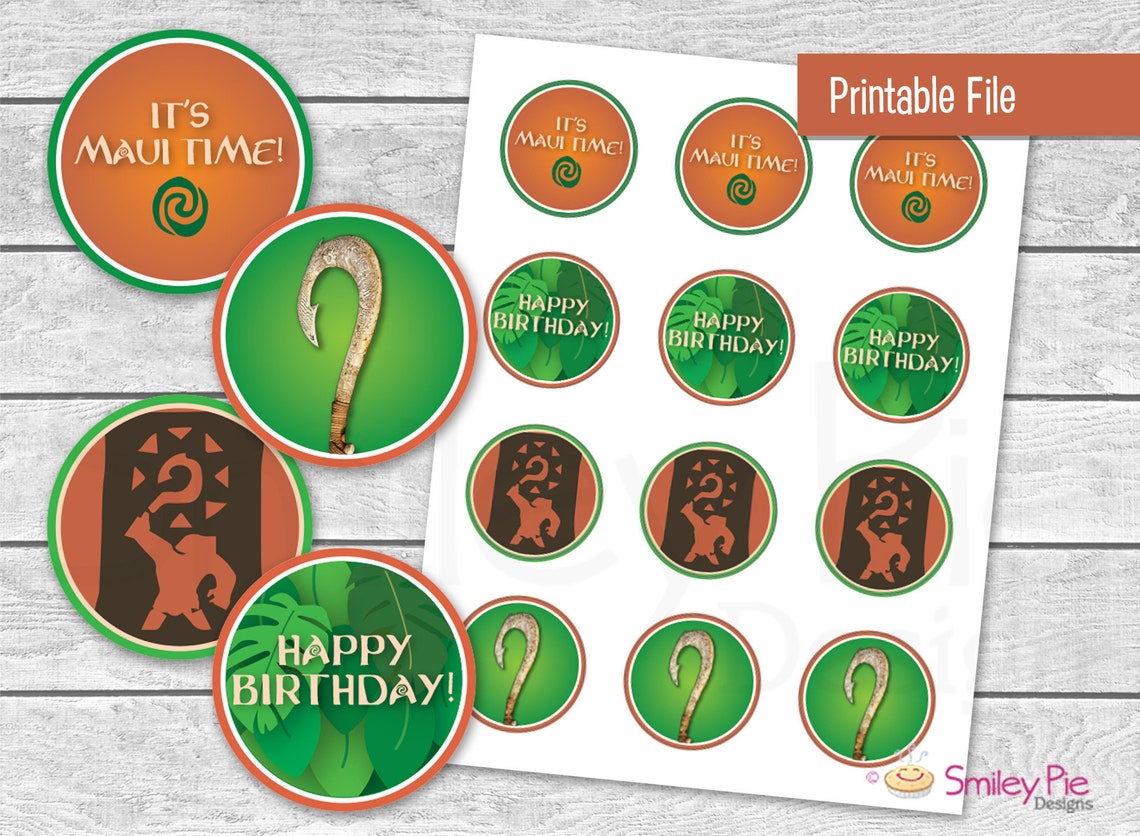 Maui Birthday Party Drink Pouch Covers: Personalized Labels (printable ...