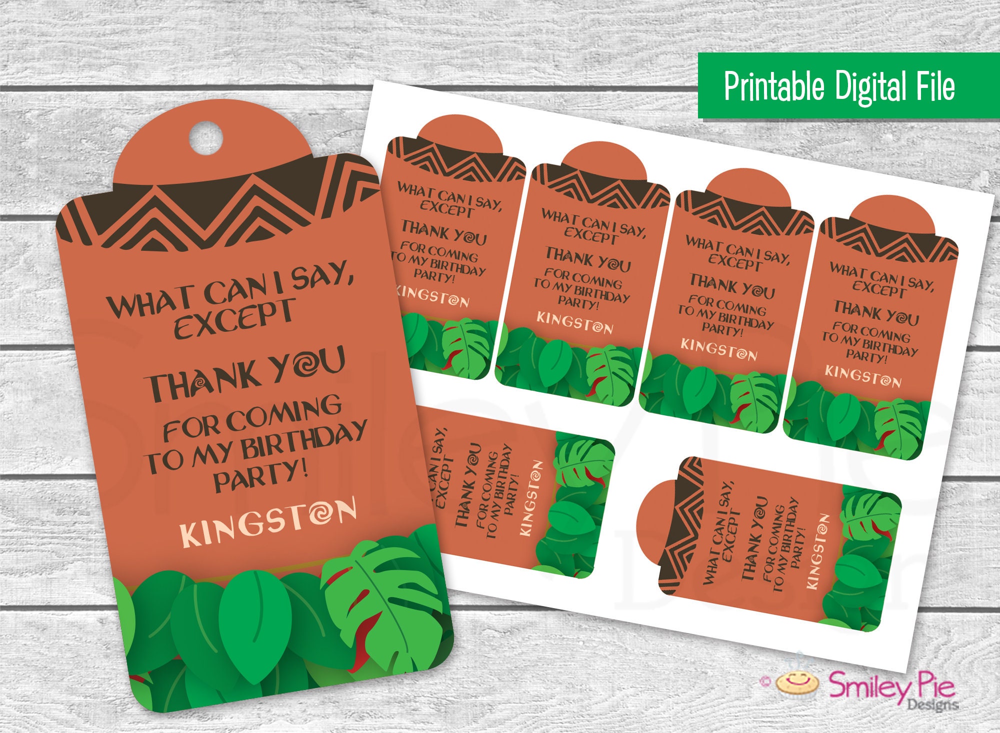 Maui Birthday Party Drink Pouch Covers: Personalized Labels (printable ...