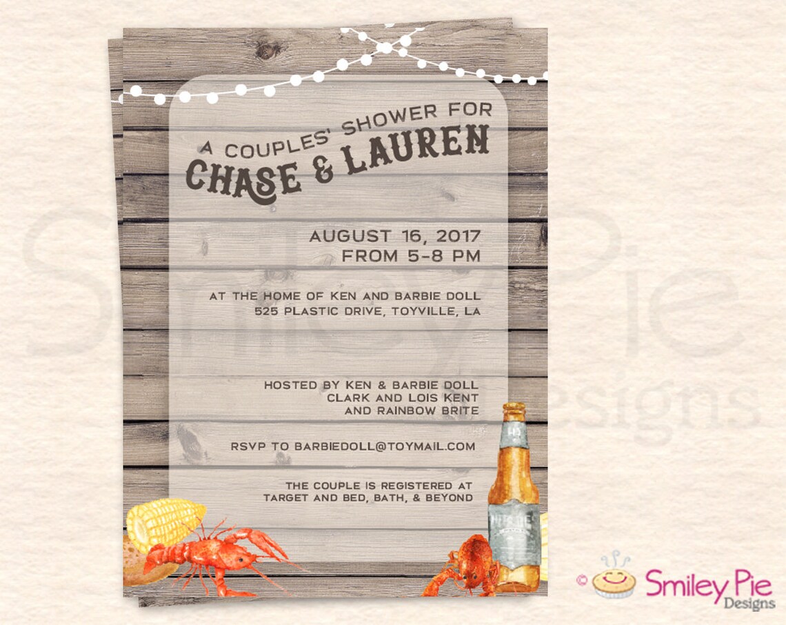 Louisiana Saturday Night Party Invitation Couple's | Etsy
